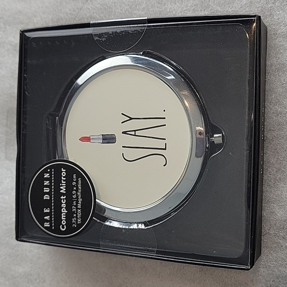 Rae Dunn | Bags | Rae Dunn Compact Slay Mirror X Magnification Travel ...